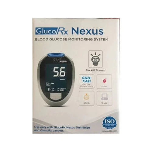GLUCO RX NEXUS BLOOD GLUCOSE MONITORING SYSTEM – Burnt Oak Pharmacy
