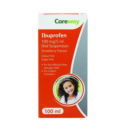 Careway Ibuprofen 100ml Suspension 100mg/5ml – Burnt Oak Pharmacy