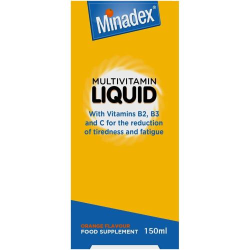 Minadex Multivitamin Liquid 150ml Children's Vitamins – Burnt Oak Pharmacy