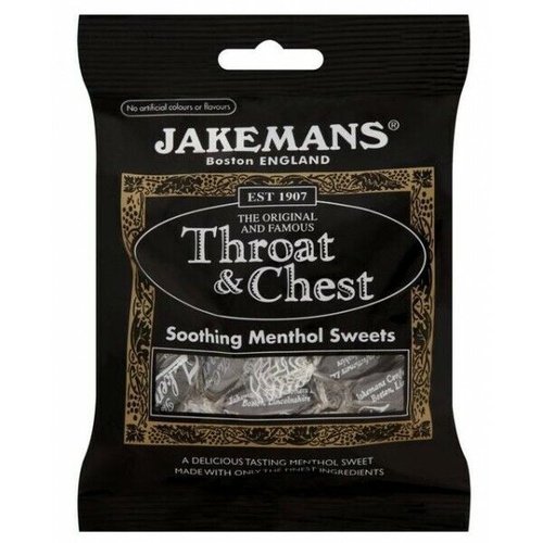 Jakemans Throat & Chest Menthol Soothing Menthol Sweets 100g – Burnt ...