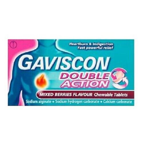 GAVISCON DOUBLE ACTION TABLETS MIXED BERRIES 24 TABLETS – Burnt Oak ...